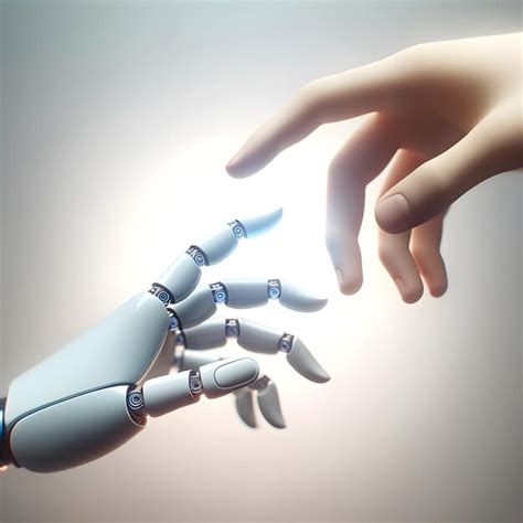 Premium Photo Artificial Intelligence And Human Interaction Concept