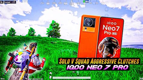 Solo 🆚 Squad Aggressive Clutches 💥 Iqoo Neo 7 Pro Smooth Extreme Pubg