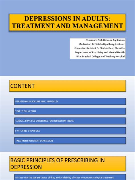 Depression Guidelines Pdf
