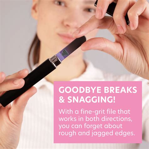 Single Glass Nail File In Blackcobalt With Hard Case Bona Fide Beauty