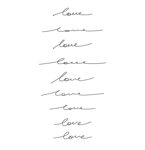 Love Tattoo In Cursive Writing