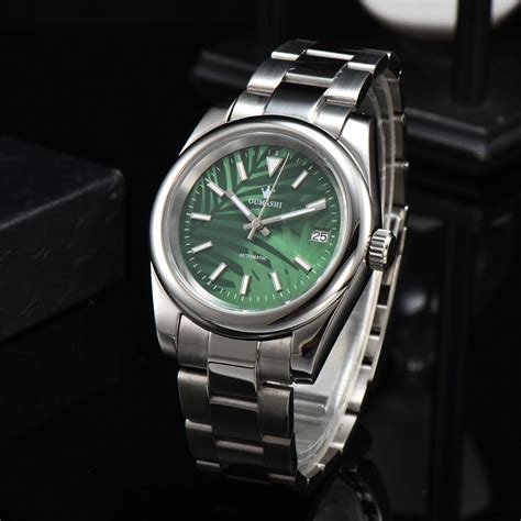39mm Erkek Mekanik Zle NH35j Hareketi Otomatik Zle Safir Paslanmaz Elik