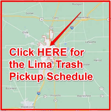 Lima Trash Schedule 2025 Bulk Pickup Holidays Map