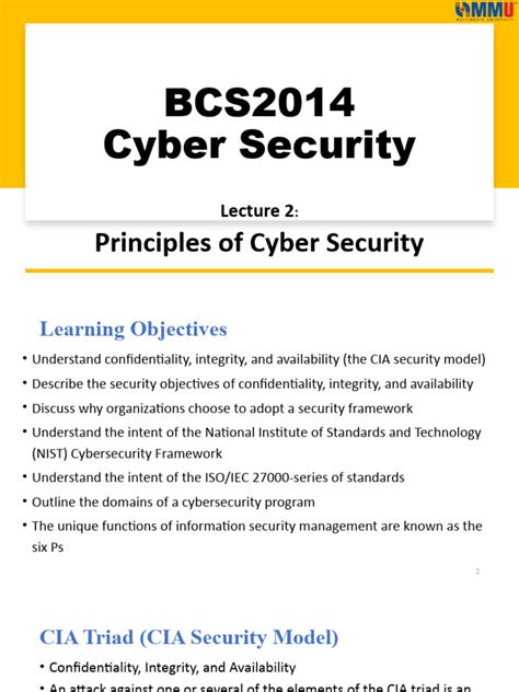 Lecture 2 Principles Of Cyber Security Pdf Information Security Computer Security