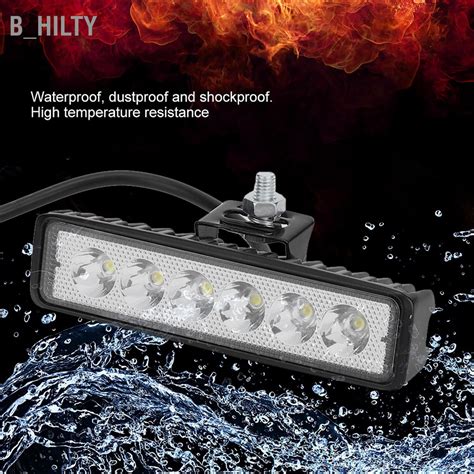 B Hilty 12v 18w 6 Leds บาร์โคมไฟทำงานกลางวันไฟวิ่งการปรับเปลี่ยนรถ Ip67