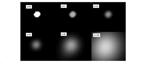 Schematic Diagram Of Gaussian Blur Under Different Variances