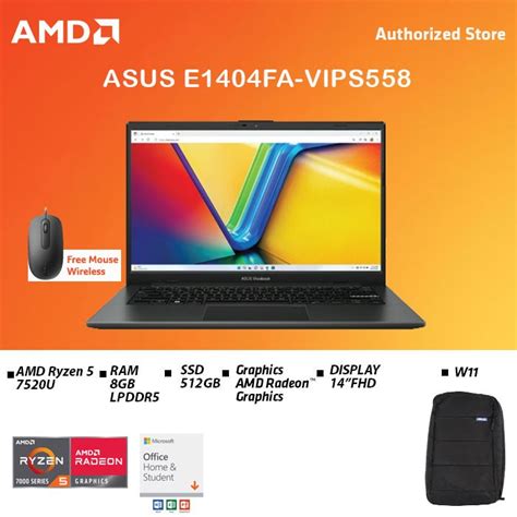 Promo Asus Laptop Vivobook Go 14 E1404fa Vips558 14 Fhd Amd Ryzen R5