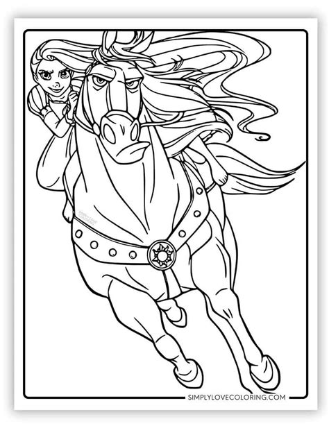Tangled Coloring Pages Maximus Salon