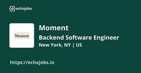 Moment Is Hiring Backend Software Engineer Api Usd 130k 210k New