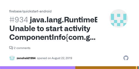 Javalangruntimeexception Unable To Start Activity Componentinfo Com