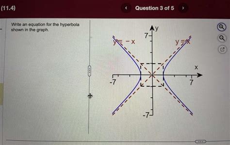 Solved Write An Equation For The Hyperbola Shown In Chegg Com
