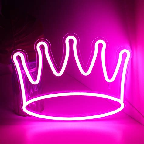 Wanxing Crown Led Neon Decor Light Usb Powered For Home Bedroom Office Wall Art Birthday