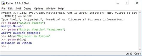 Getting Started With Python 2 Output Of Print Function
