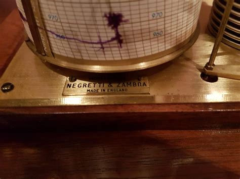 Negretti And Zambra Mahogany Cased Barograph Sturmans Antiques