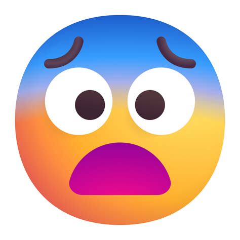 Fearful Face 3d Icon Fluentui Emoji 3d Iconpack Microsoft