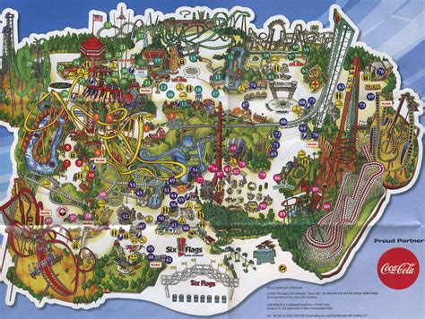Six Flags Magic Mountain Park Map