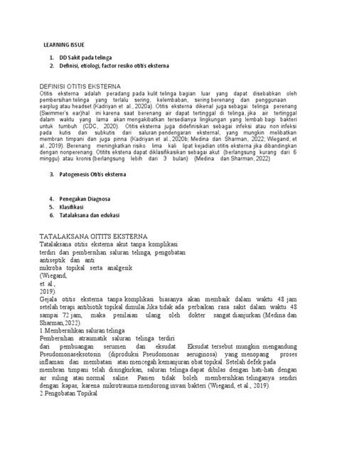 Learning Issue Ostitis Pdf