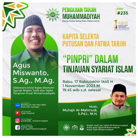 Materi Pengajian Tarjih Muhammadiyah Edisi Ke 235 MTT