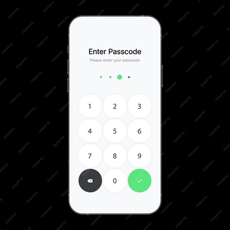 Premium Vector Simple Passcode Interface Clean And Bright Template