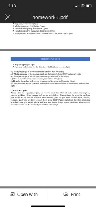 213 Homework 1pdf A Cumalative Frequency