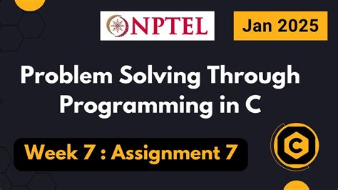 Nptel Problem Solving Through Programming In C Assignment 7 Answers 2025 Jan Week 7 Quiz