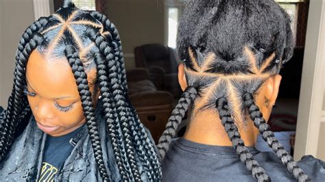 How To Jumbo Box Braids Triangle Beginner Friendly Youtube