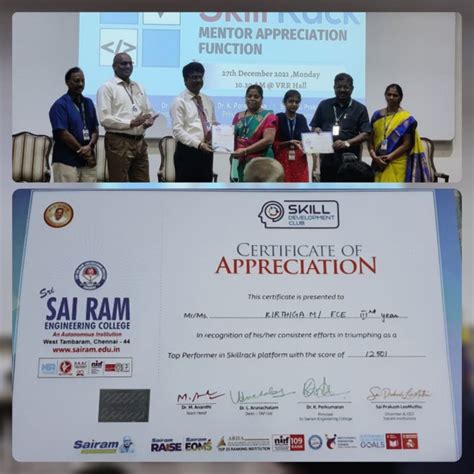 Kirthiga M On Linkedin Skillrack Sairaminstitutions Sairamengg