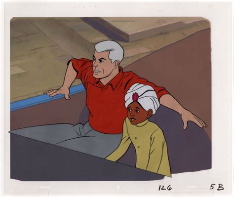 Jonny Quest Riddle Of The Gold Race And Hadji Production Cel Id