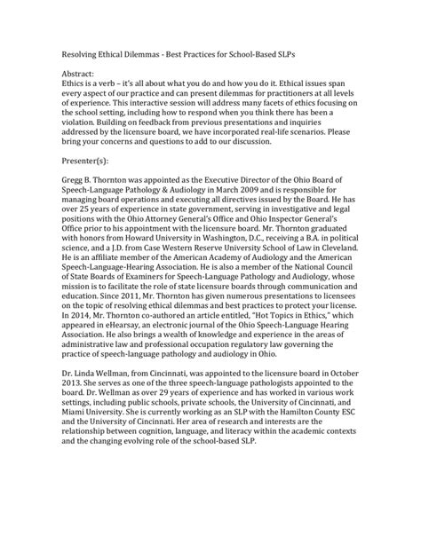 Resolving Ethical Dilemmas Best Practices For School