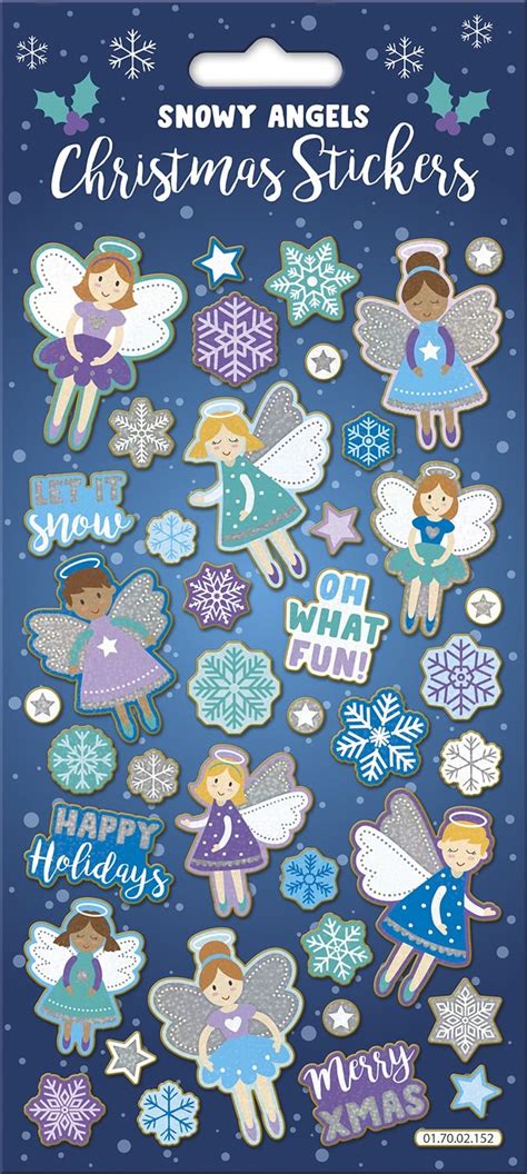 Snowy Angels Large Foiled Sticker Pack Paper Projects