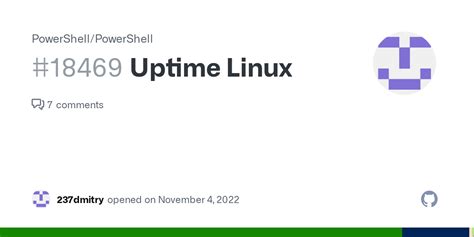 Uptime Linux Issue 18469 PowerShell PowerShell GitHub