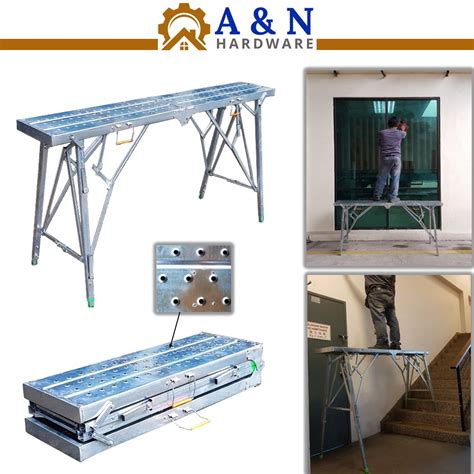 Heavy Duty Foldable Working Platform With Extendable Leg Workbench