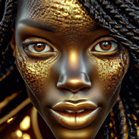 Fantasy Portrait Of A Dark Skin Woman · Creative Fabrica