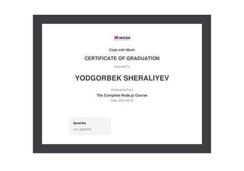 yodgorbek sheraliyev on linkedin nodejs webdevelopment