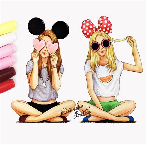 Dibujo De Mejores Amigas A Lapiz Heartfeltblurbsblogspotcom Images