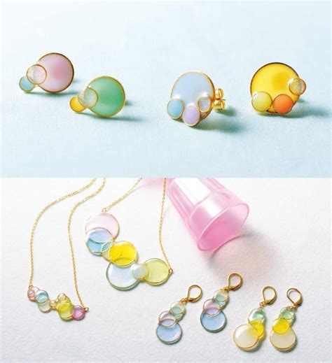 Uvレジン「シャボン玉のピアス＆ネックレス」の作り方｜ぬくもり