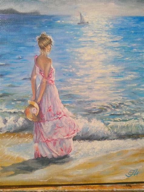 Девушка на берегу моря картина 50 фото