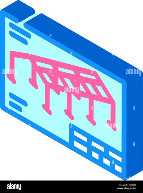 structural drafting architectural drafter isometric icon vector