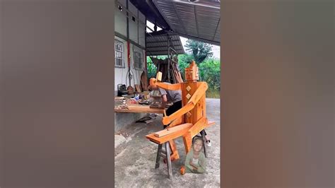 रामू ने बनाया अनोखा रोबोट~ Mini Wood Toy Wood Wrorking Art Skillwood