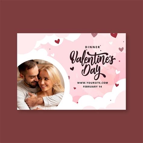 Modèle de carte de voeux Saint Valentin Vecteur Gratuite