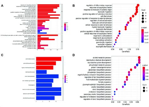 Functional Annotation For Pufas Related Modules A B Bar Plot And Dot