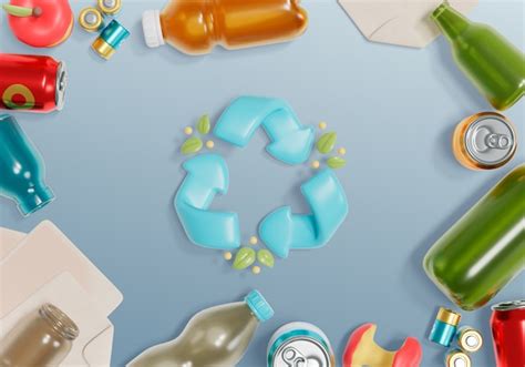 Premium Psd 3d Rendering Of Recycling Background