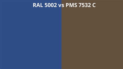 Ral 5002 Vs Pms 7532 C Ral Colour Chart Uk
