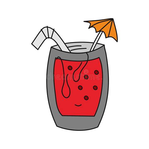 Glass Drinking Cocktail Template Vector Illustration Stock Vector Illustration Of Summer