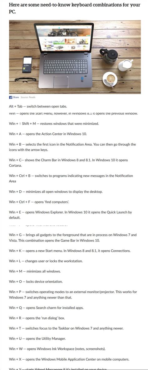 Keyboard Commands For PC Keyboard Commands Keyboard Things