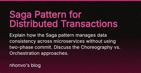 Saga Pattern For Distributed Transactions