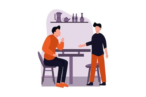 커피 플래트 설계 일러스트레이션 프리미엄 벡터