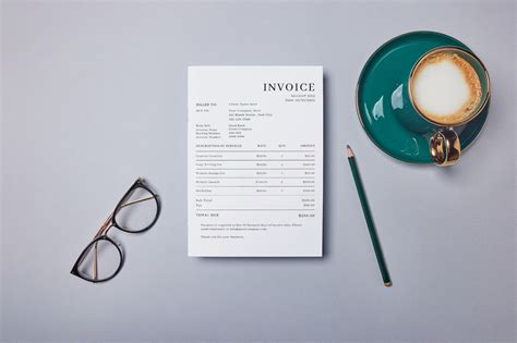 Invoice Template Digital Invoice Downloadable Invoice Minimalist