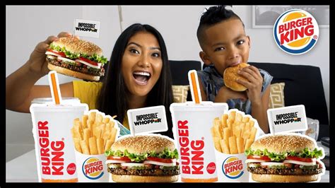 Trying The Burger King Impossible Whopper Burger King Mukbang Youtube