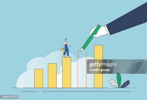 Whitecollar Workers Walk On The Data Columns And The Giants Help Draw